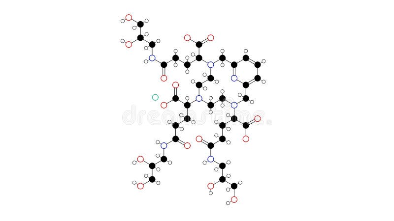 Gadopiclenol Molecule, Structural Chemical Formula, Ball-and-stick ...