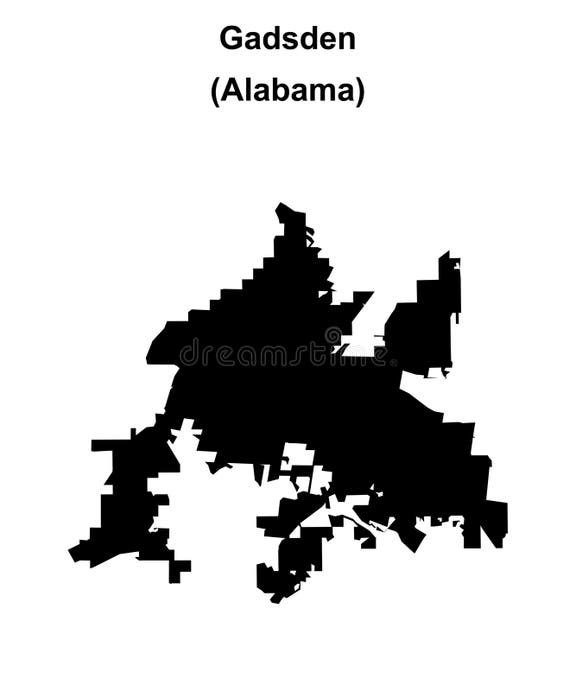 Gadsden outline map stock vector. Illustration of border - 357147776
