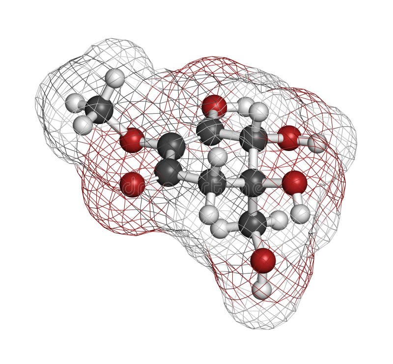 Gadusol Fish Sunscreen Molecule. 3D Rendering Stock Illustration ...