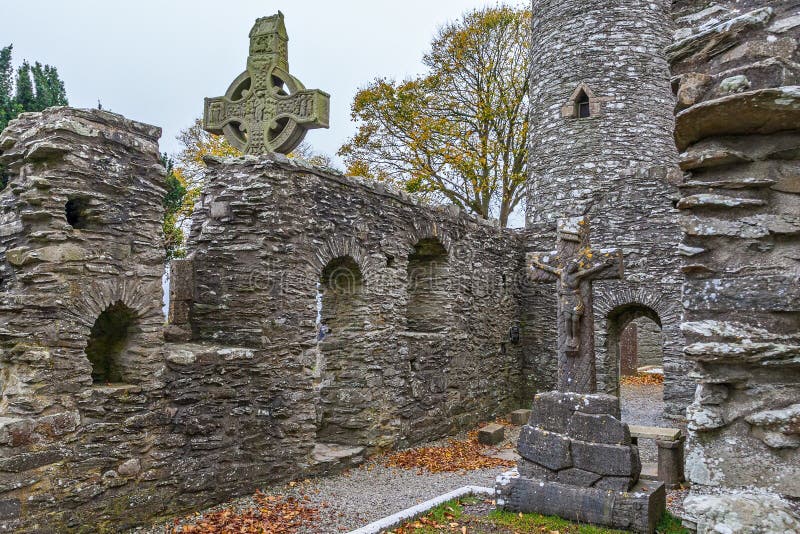 Gaelic Ancient Monasterboice Monastery Stock Image - Image of monastery ...