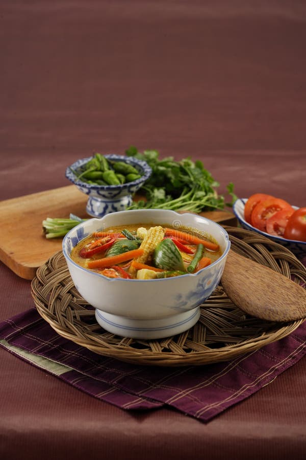 Gaeng Pet Pak stock photo. Image of curry, milk, thailand - 18623630