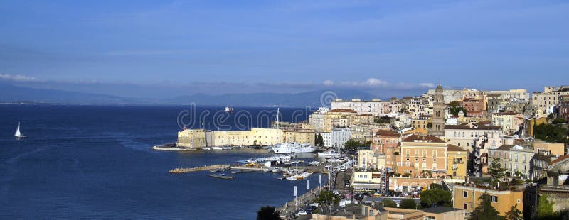 Gaeta stock image. Image of burg, panorama, bright, buildings - 72912409
