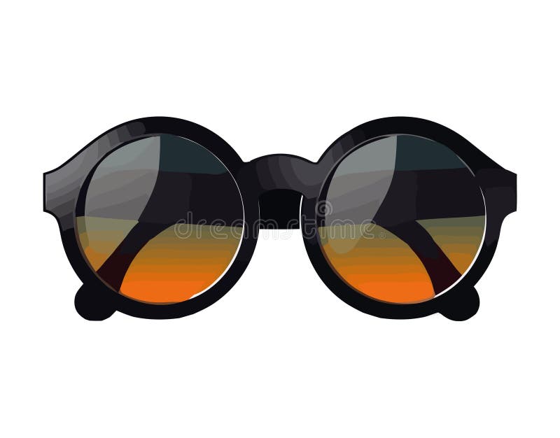 Gafas De Sol De Moda Reflejan La Elegancia Moderna Ilustración del ...