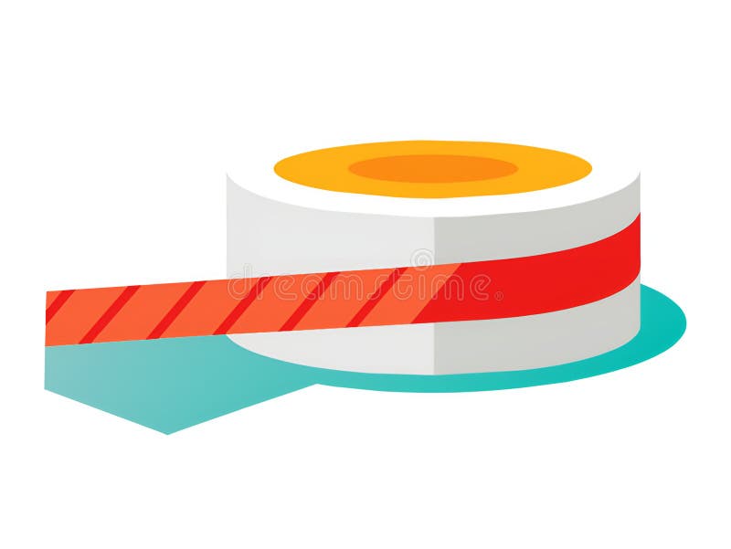 Gaffer Tape with Red and Orange Stripes for Art and Logos Stock ...