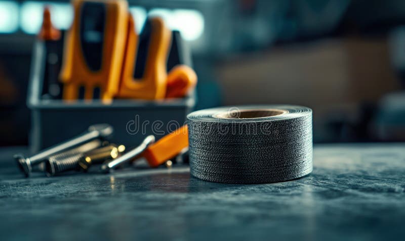Gaffer Tape and Tools stock image. Image of tool, concrete - 367816303