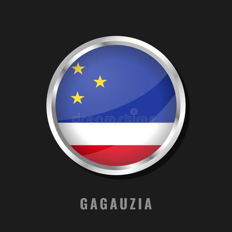 Gagauzia Round Framed National Flag. Circular Glossy Flag of Gagauzia ...