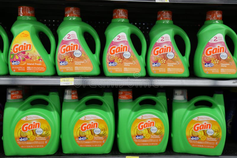 Gain Laundry Detergent editorial stock photo. Image of wash - 58953548