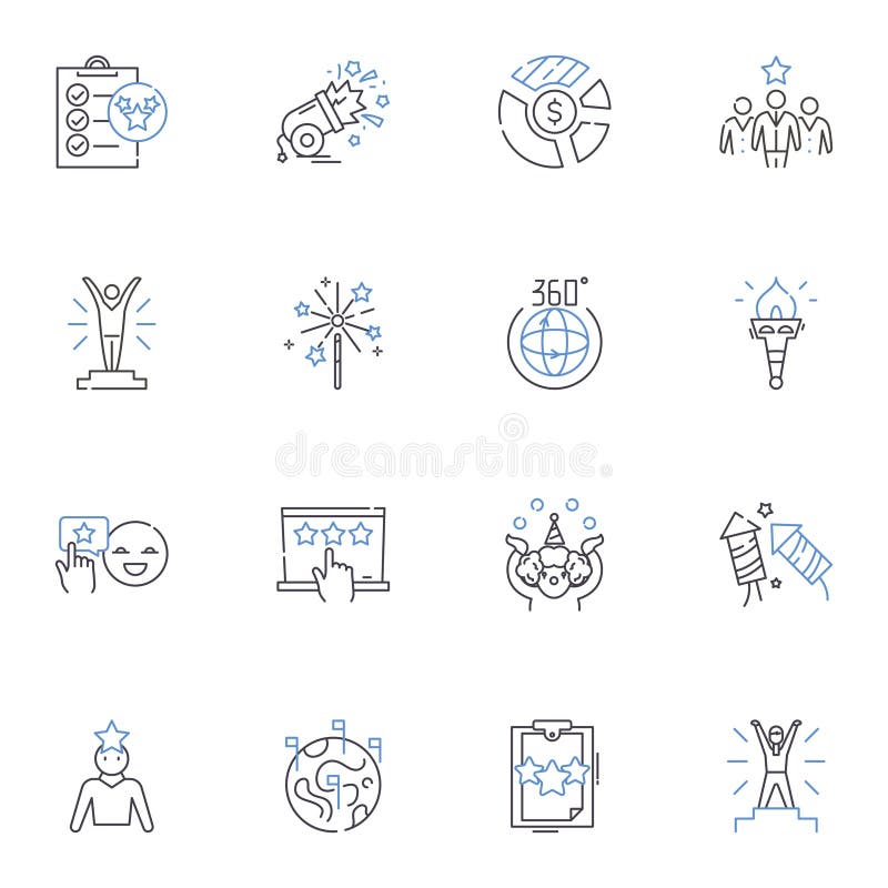 Gain Line Icons Collection. Acquire, Expand, Enhance, Boost, Increase ...