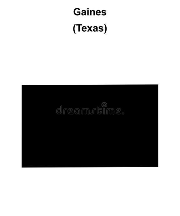 Gaines outline map stock illustration. Illustration of contour - 361791458