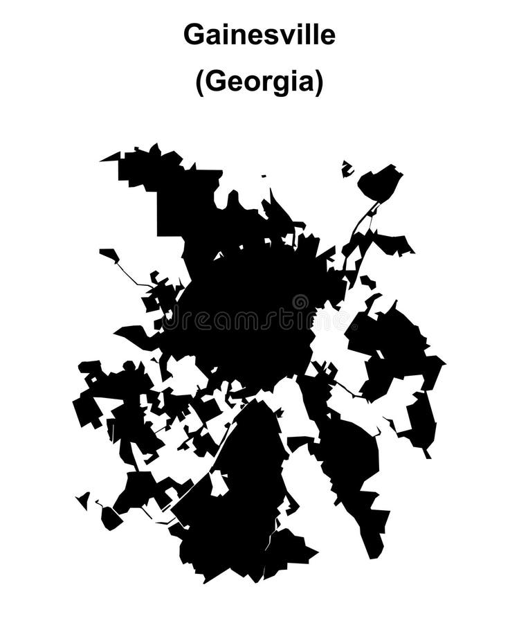 Gainesville outline map stock vector. Illustration of contour - 357271419