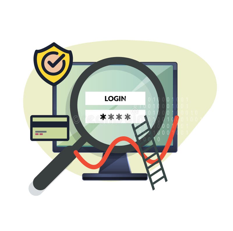 Gaining Login Access Concept Illustration Stock Illustration ...