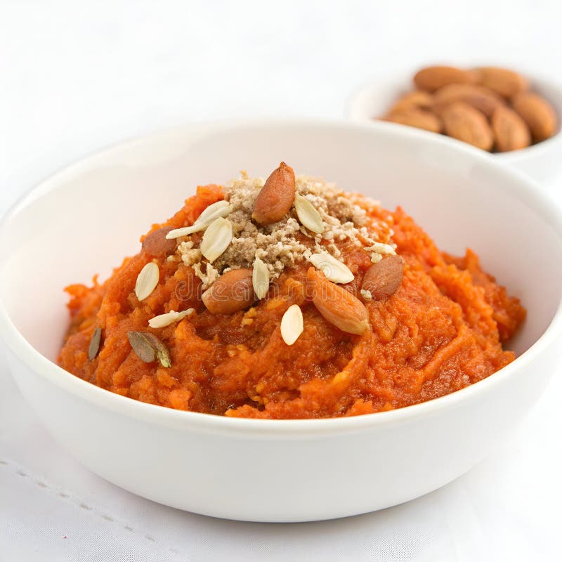 Gajar Halwa (Carrot Halva) Isolated on White Background Stock ...