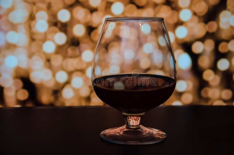 Gala Dinner with a Glass of Red Wine, Laid Table, Side View, Horizontal ...