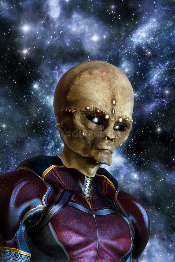 Galactic alien stock illustration. Illustration of space - 66055054