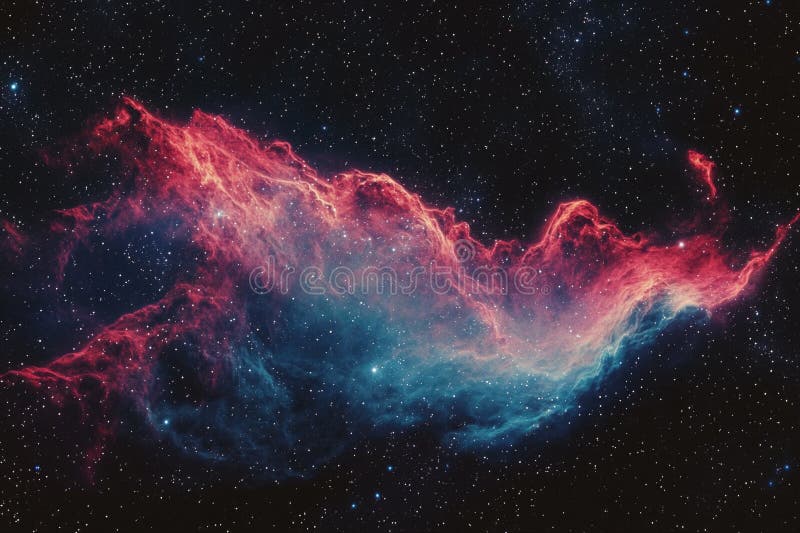 Galactic Cloud Nebula in a Starry Night Sky. Stock Image - Image of ...