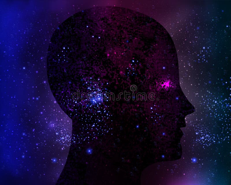 Galactic cosmic mind stock vector. Illustration of bright - 76902328