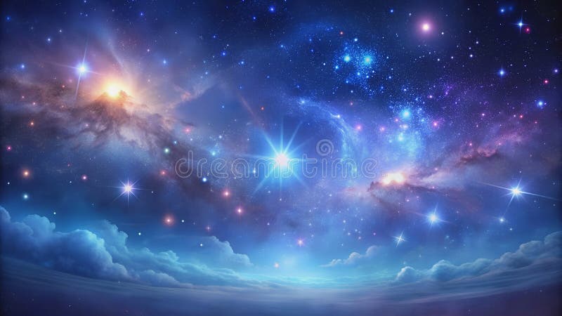 Galactic Dance: a Mesmerizing Celestial Scene, Where Stars Twinkle and ...
