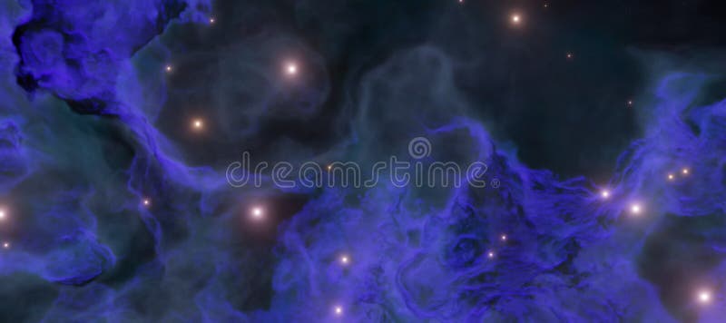 The Galactic Dust Nebula and the Birth of Stars in the Galaxy 3d Render ...