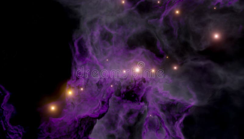 The Galactic Dust Nebula and the Birth of Stars in the Galaxy 3d Render ...