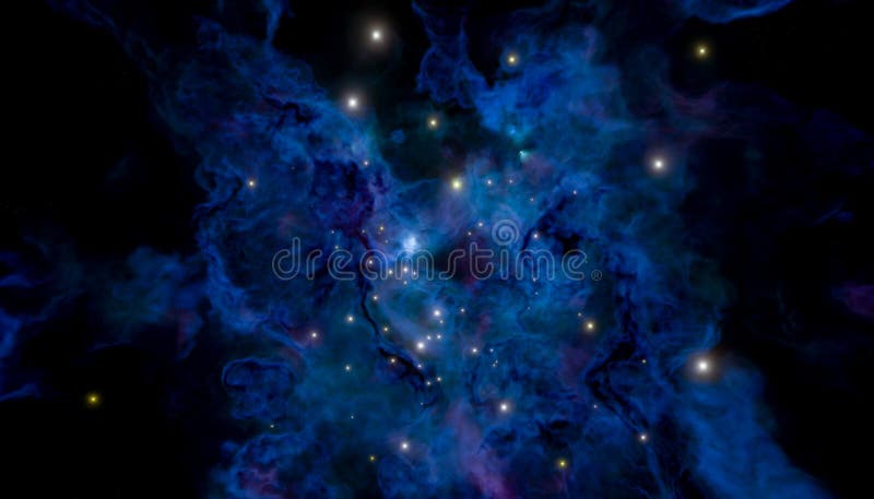 The Galactic Dust Nebula and the Birth of Stars in the Galaxy 3d Render ...