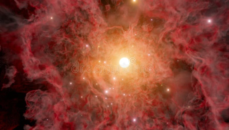 The Galactic Dust Nebula and the Birth of Stars in the Galaxy 3d Render ...