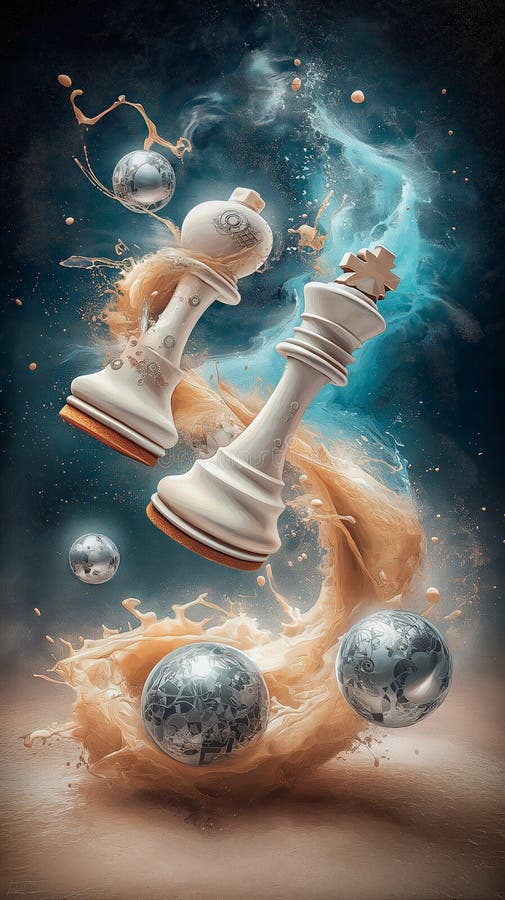 Galactic endgame. stock illustration. Illustration of floating - 366887223