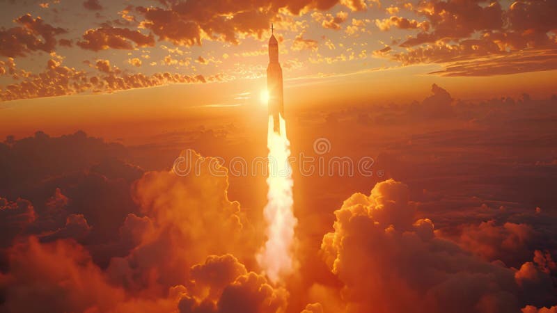 Galactic Exploration: Rocket Launches in Animated Sequence. Stock Video ...