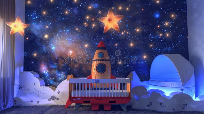 Galactic Explorer S Haven: Space Adventure Nursery with Rocket Ship ...