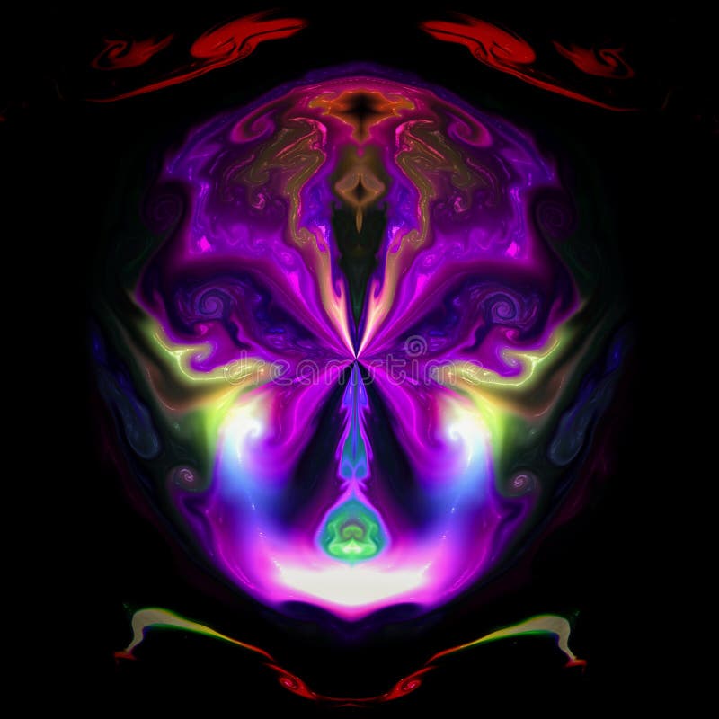 Galactic Fractal Alien Head Stock Illustration - Illustration of design ...