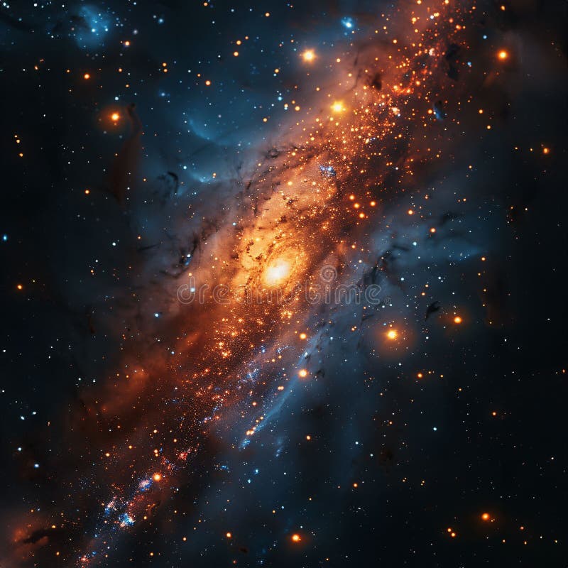 Galactic Graffiti: Cosmic Creations - a Galaxy in Space with Stars and ...