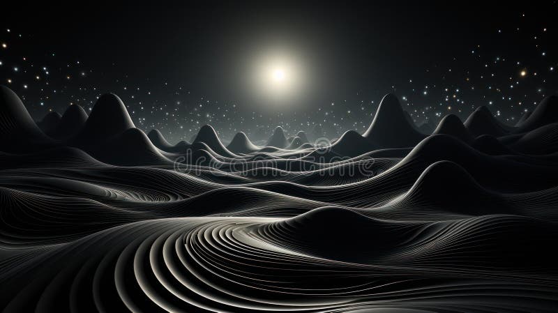 Galactic Illusion: Line Art in Greyscale. Ceated with Generative AI ...