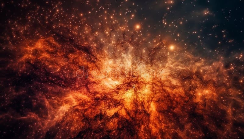 Galactic Inferno: Exploding Star Ignites Vibrant Nebula in Space ...