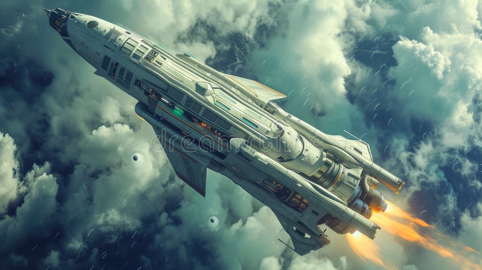 Galactic Journey: Rocket Launch into the Unknown. Stock Illustration ...