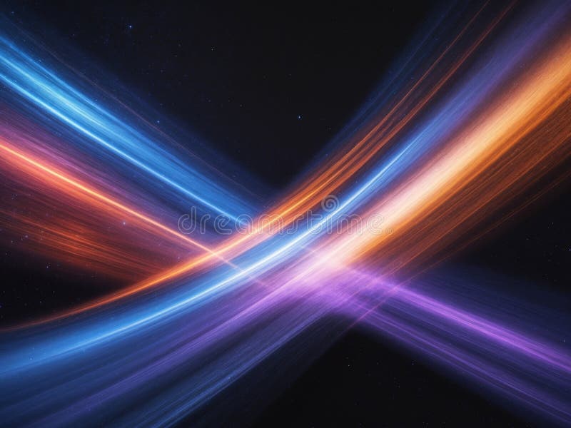 Galactic Light Streaks Across Dark Space Stock Photo - Image of space ...