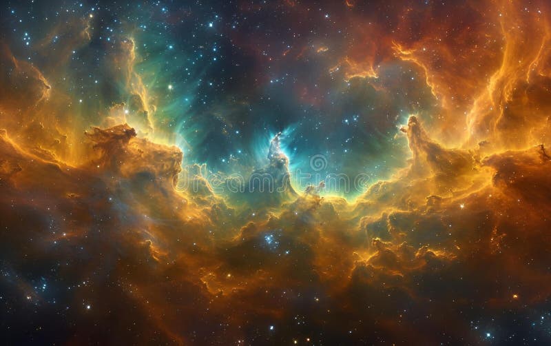 The Galactic Nebula is Seen in this Artist S Impression Stock ...