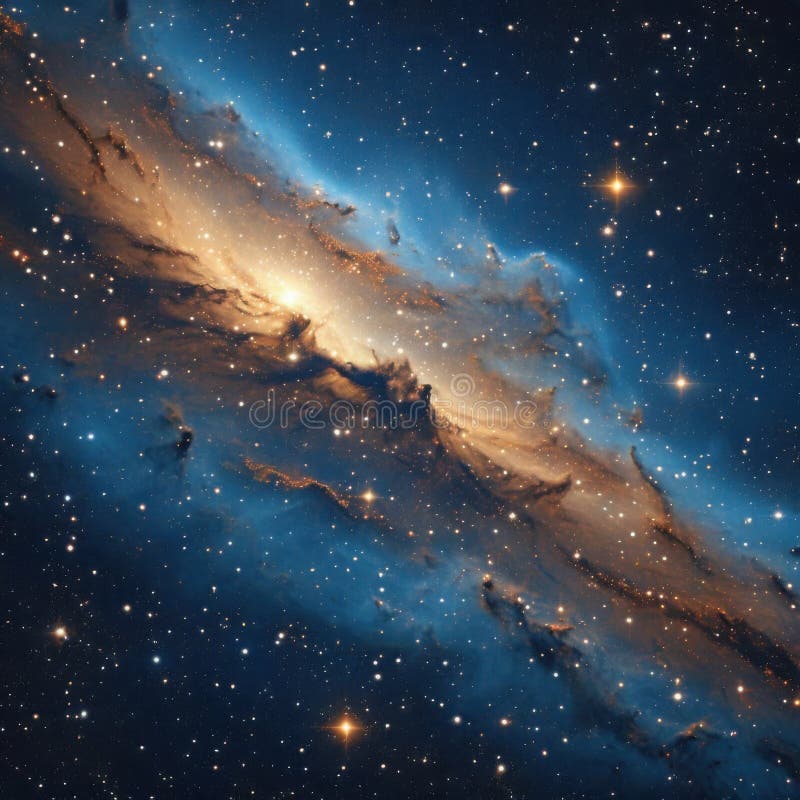 Galactic Nebula in Space stock illustration. Illustration of galaxy ...