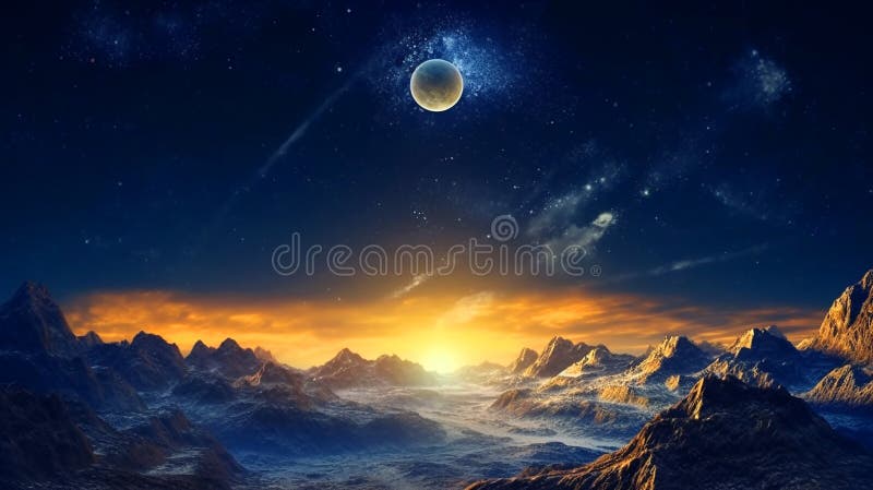 Galactic Night Sky Astronomy and Science Combined Background Stock ...