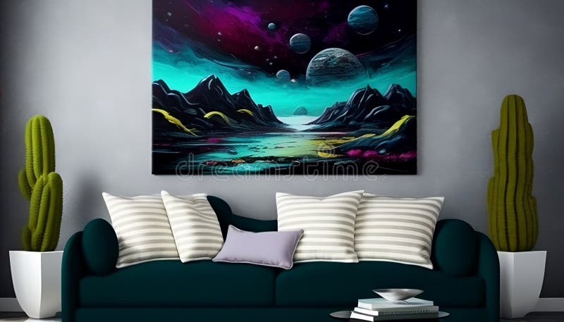 Galactic Oasis - a Mesmerizing AI Art Made with Generative AI Stock ...