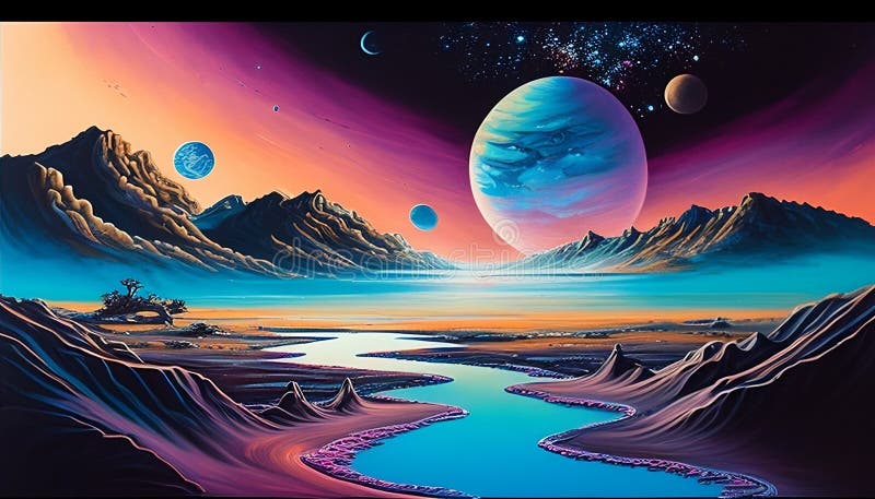 Galactic Oasis: a Mesmerizing AI Artwork, Made with Generative AI Stock ... Galactic Oasis: a Mesmerizing AI Artwork, Made with Generative AI Stock ...
