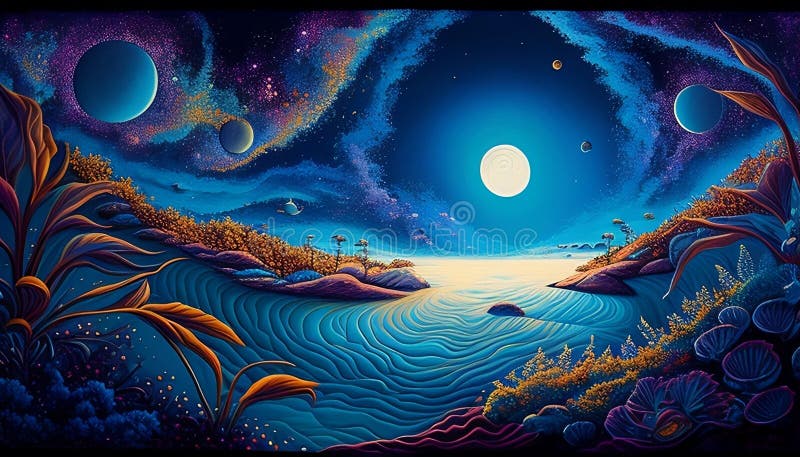 Galactic Oasis: a Mesmerizing AI Artwork, Made with Generative AI Stock ... Galactic Oasis: a Mesmerizing AI Artwork, Made with Generative AI Stock ...