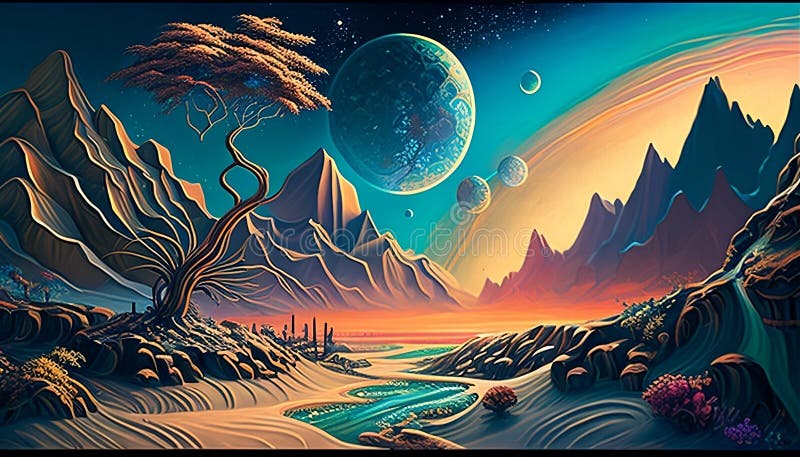 Galactic Oasis: a Mesmerizing AI Artwork, Made with Generative AI Stock ... Galactic Oasis: a Mesmerizing AI Artwork, Made with Generative AI Stock ...