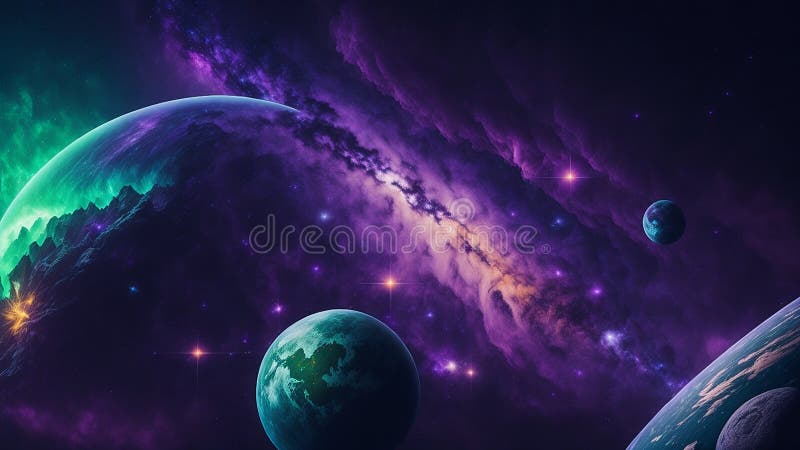 Galactic Odyssey - Generated Using AI Technology Stock Illustration ...