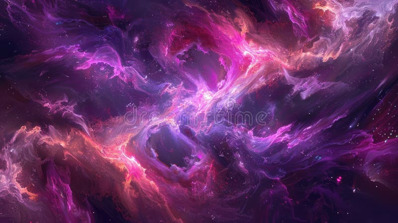 Galactic Purple Nebula Space Background with Vivid Celestial Designs ...