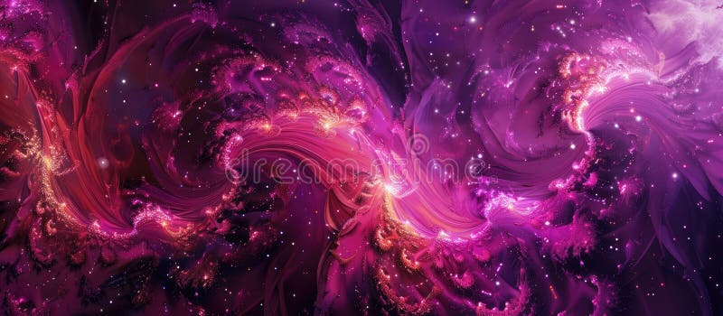 Galactic Purple Nebula Space Background with Vivid Celestial Designs ...