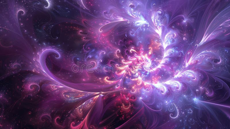 Galactic Purple Nebula Space Background with Vivid Celestial Designs ...