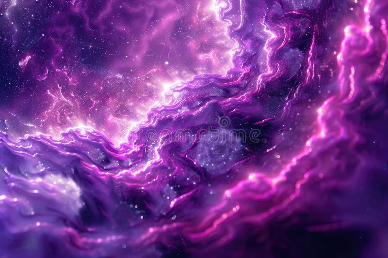 Galactic Purple Nebula Space Background with Vivid Celestial Designs ...