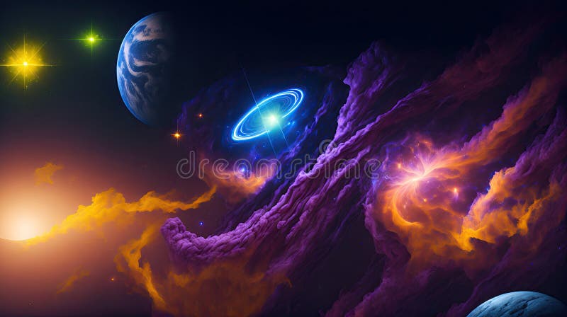 Galactic Space Elements stock illustration. Illustration of galactic ...