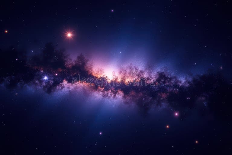 Galactic Star Cluster Showcase Stock Illustration - Illustration of ...