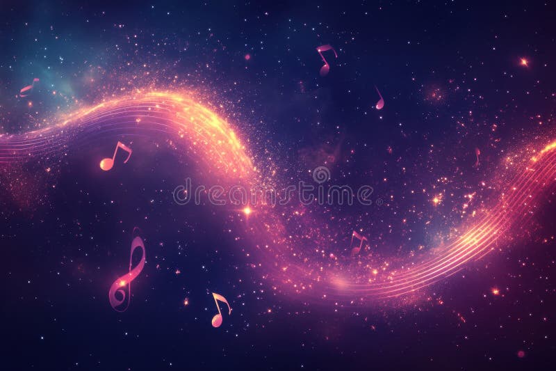 3D Galaxy Representation of Stars Illustrating a Sound Wave Spiral with ...