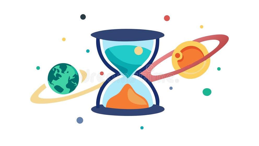 Galactic Time & Cosmic Scale Perspective Icon, Vector Design Generative ...